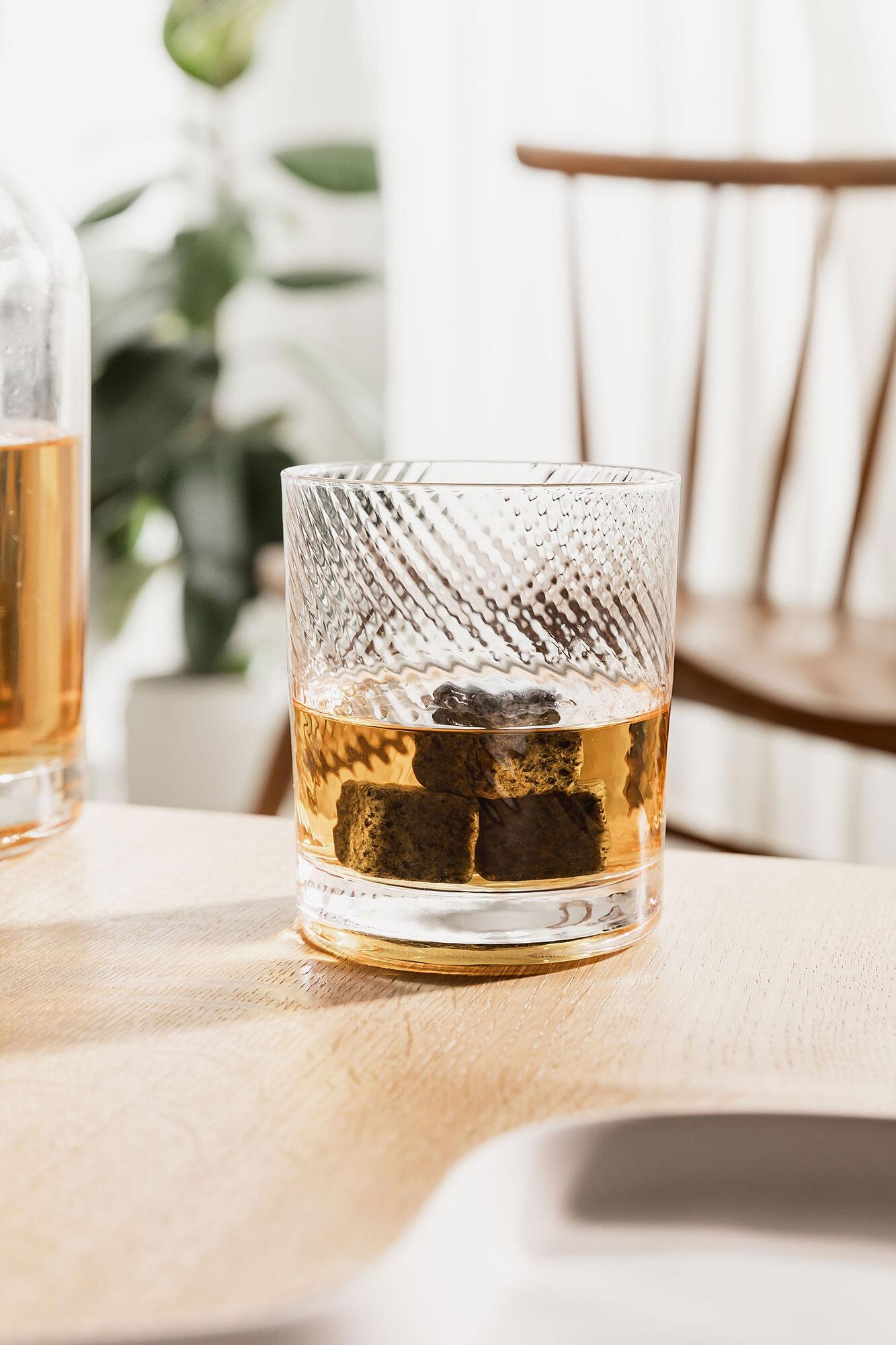 Spinning Glass & Whisky Stones Gift Set | Whisky Gifts at UBERSTAR