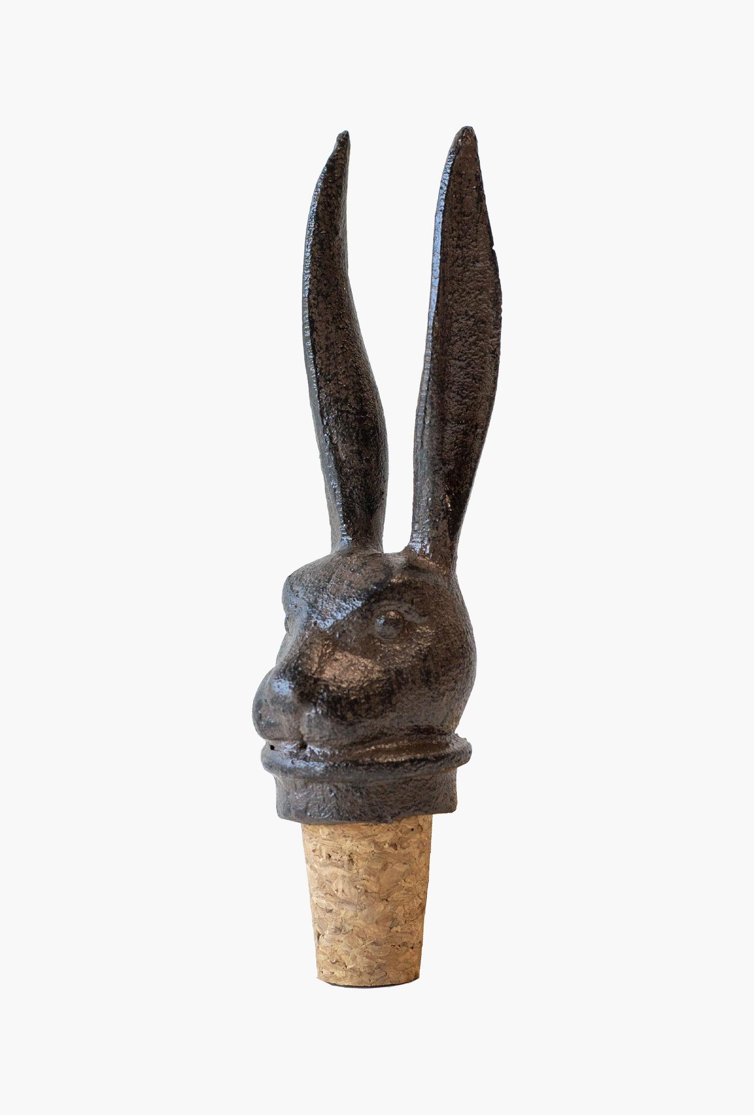 Cast Iron Hare Wine Bottle Stopper