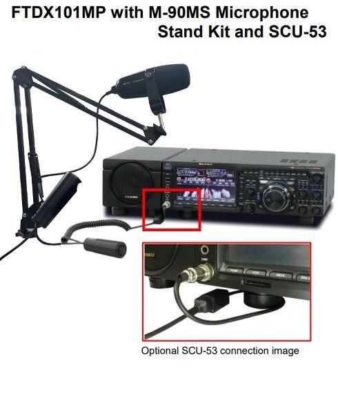 Yaesu M-90MS Microphone Stand Kit with Handheld PTT Controller ...