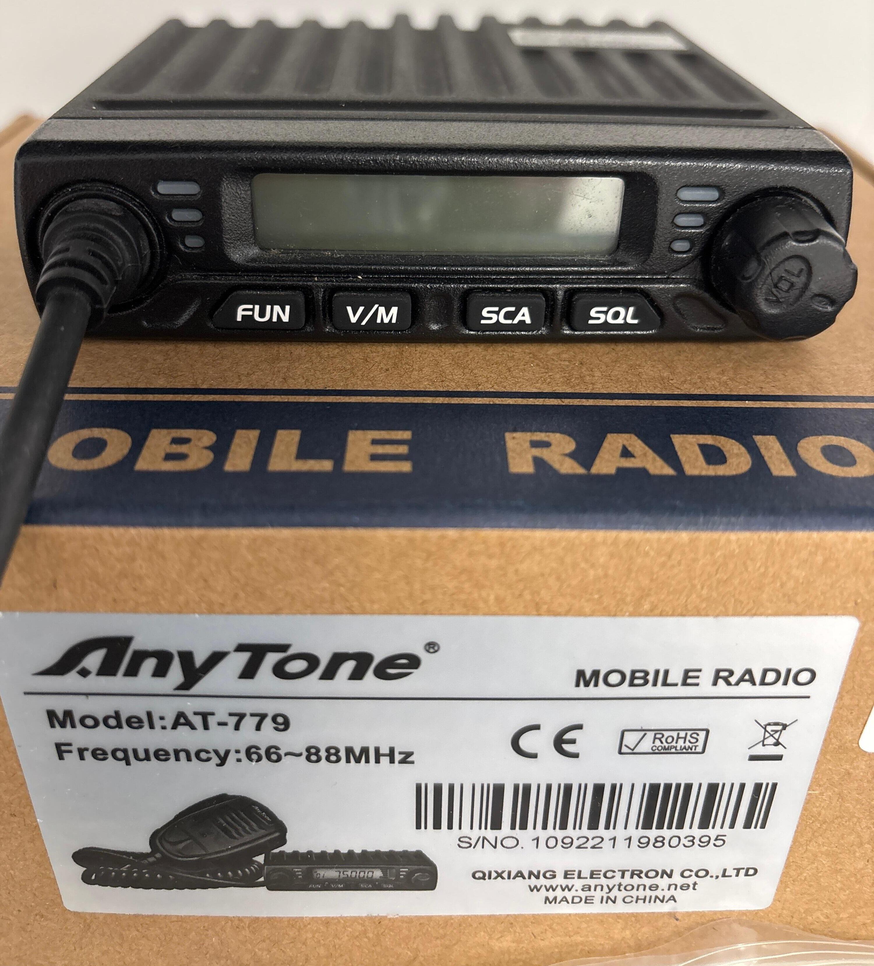 Second-Hand Anytone AT-779 66-88MHz mobile transceiver + PC cable ...