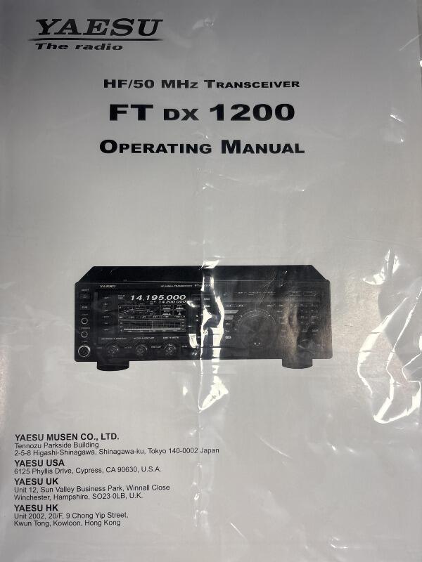 Second Hand Yaesu FTDX1200 HF Base Station Transceiver - Radioworld UK