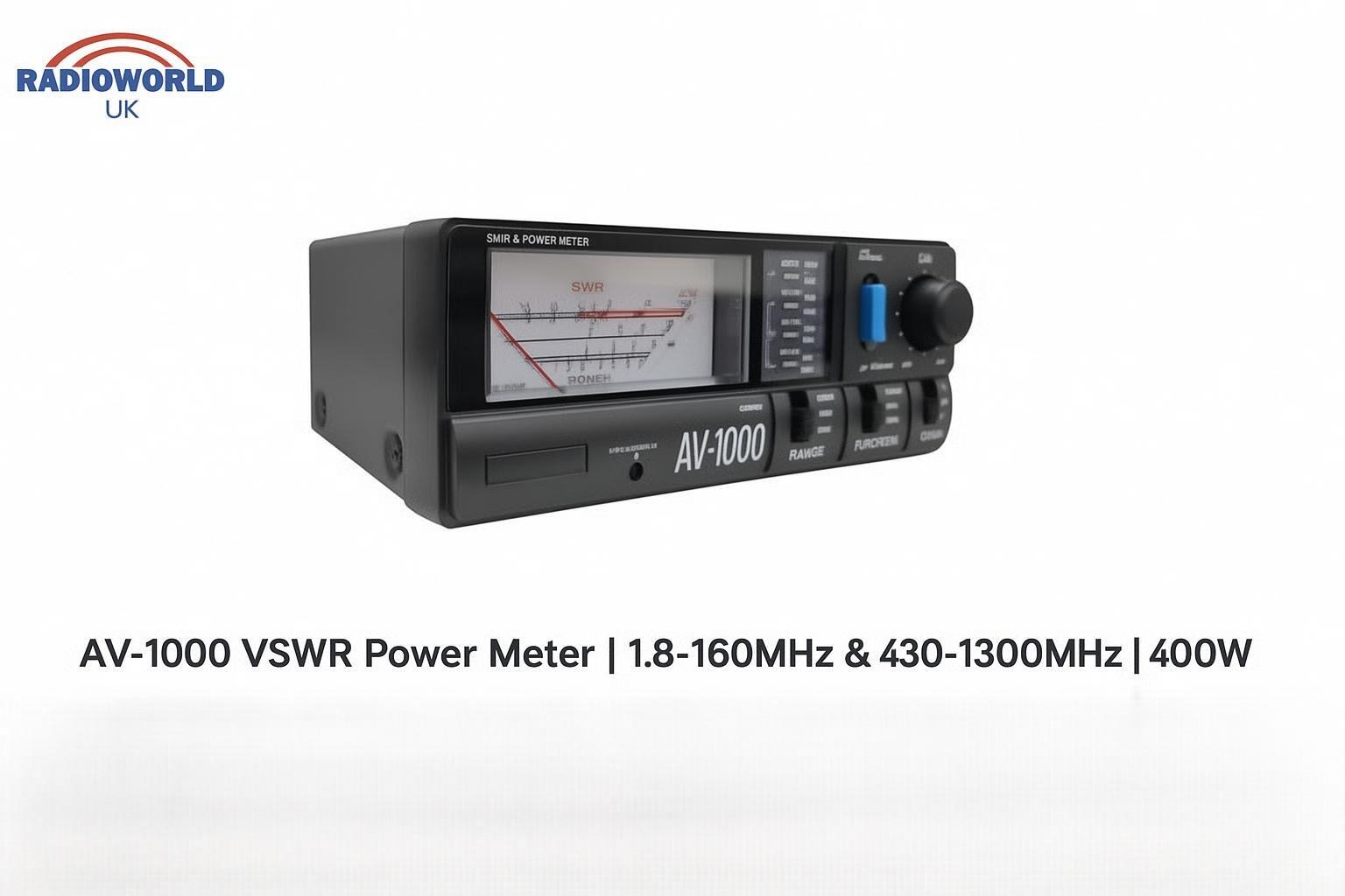 AV-1000 VSWR Power Meter | Dual Band SWR Meter for HF, VHF, UHF & 23cm ...
