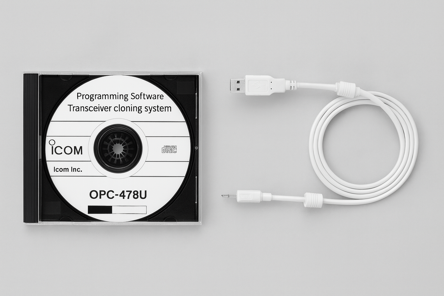 Icom CS-R20 Programming Software CD & USB Cloning Cable for IC-R20 ...