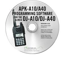 APK-A10/A40 Programming Software Only for the Alinco DJ-A10/A40