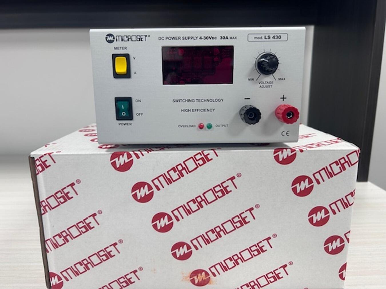 Second Hand Microset LS430 switching power supply 4V to 30V at Radioworld UK