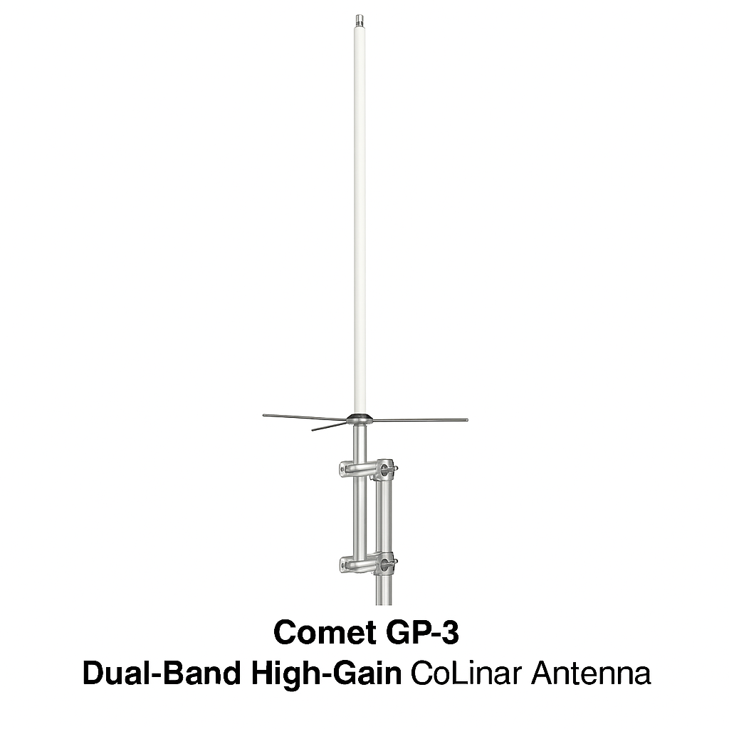 Comet GP‑3 Dual‑Band VHF/UHF Base Antenna – High‑Gain 2m/70cm ...
