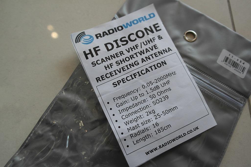 Second Hand Radioworld HF VHF UHF Scanning Discone Antenna - Radioworld UK