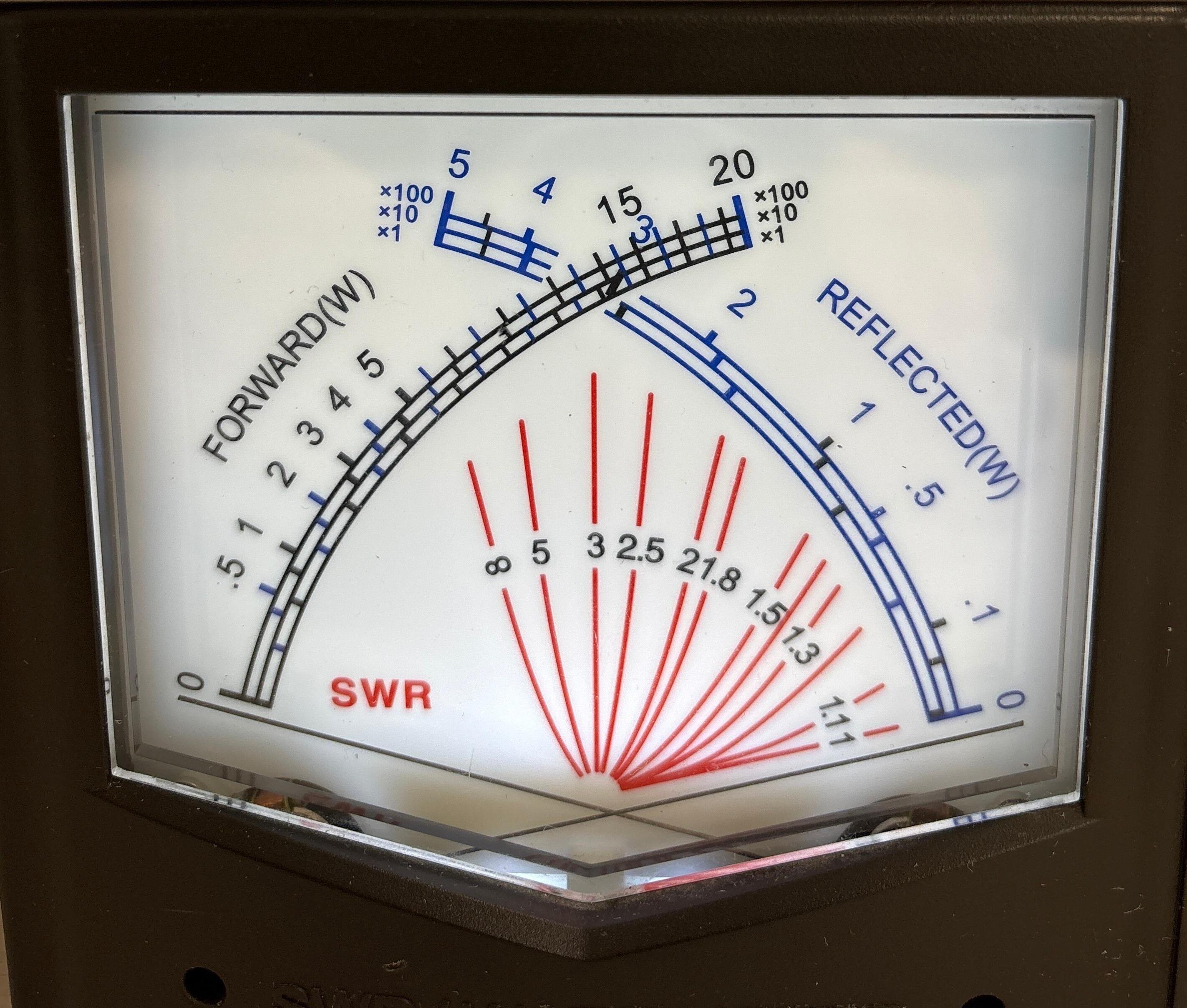 Second Hand Nissi SWR/Watt meter TX-101A Frequency Range 1.6-60 MHz