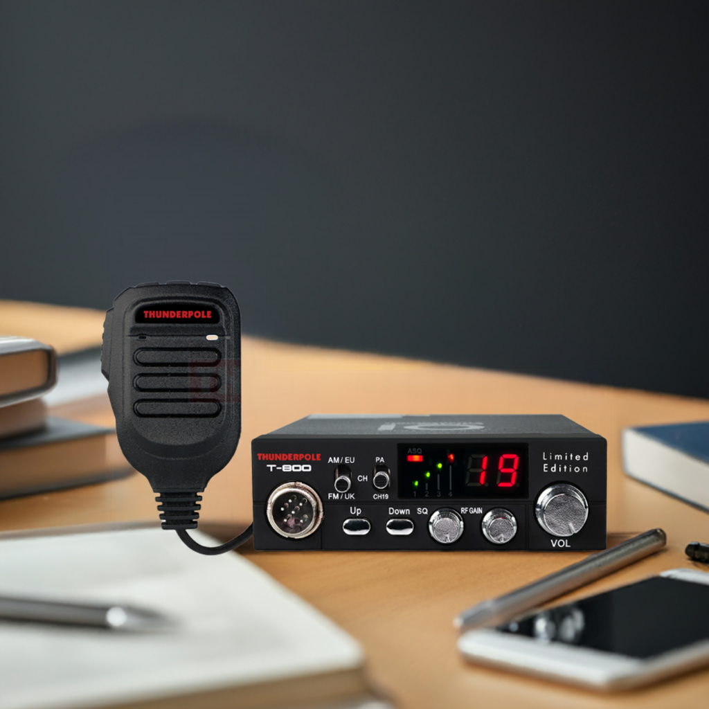 Thunderpole T-800 Limited Edition FM, AM mobile CB transceiver - 80 UK, EU channels - Radioworld UK
