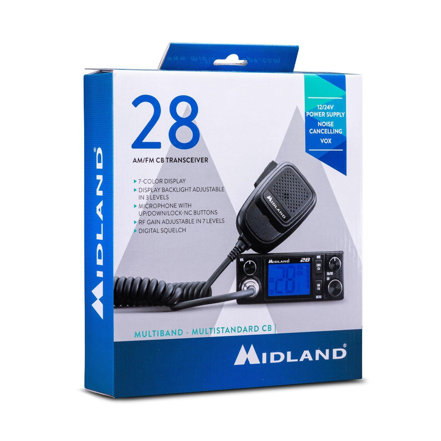 Midland 28 CB 27 MHz AM/FM Transceiver - Buy at RadioWorld.co.uk