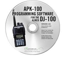 APK-100 Programming Software Only for the Alinco DJ-100