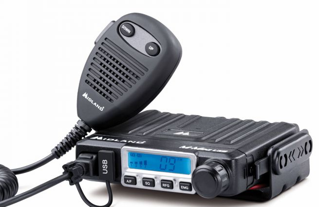 Midland M Mini with USB CB 27 MHz AM/FM Mobile Transceiver - Radioworld UK