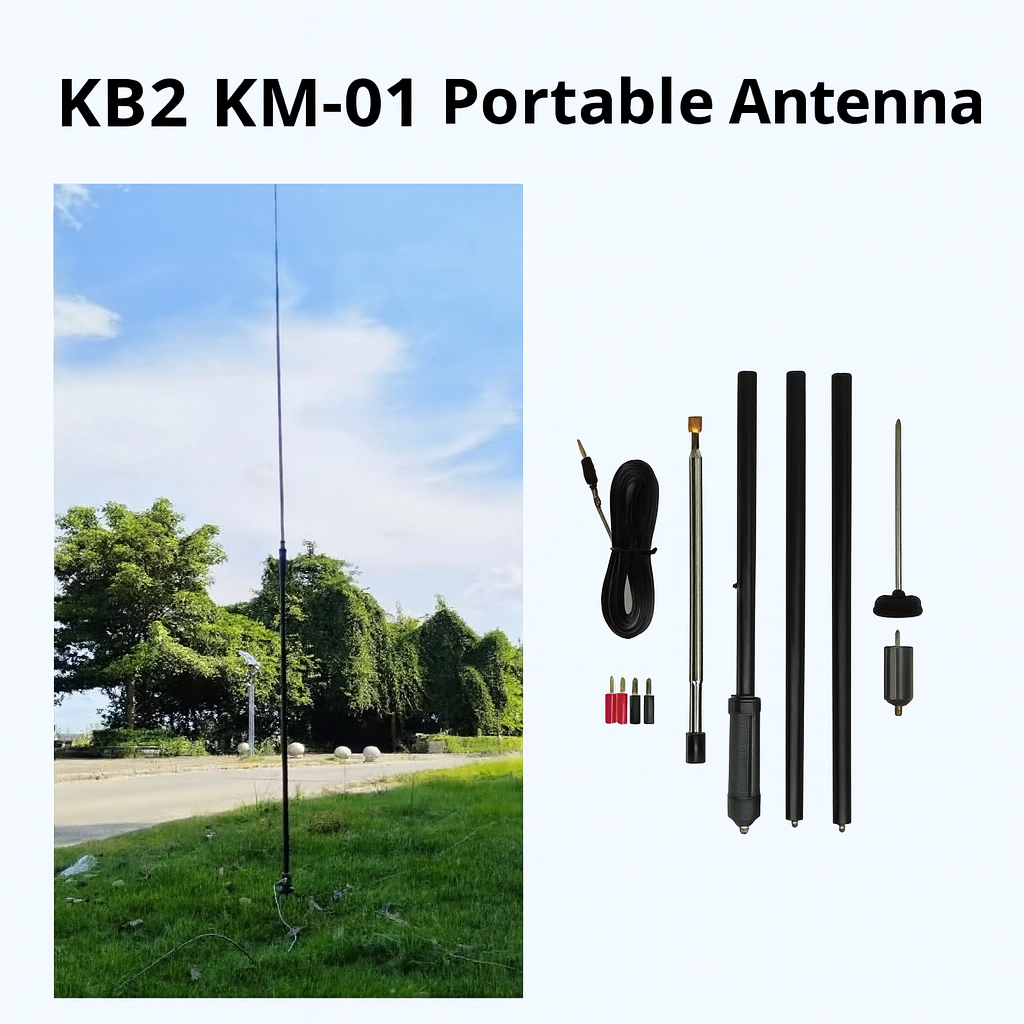 KB2 KM-01 Portable HF Antenna System – 5–50MHz Field Kit for POTA/SOTA ...