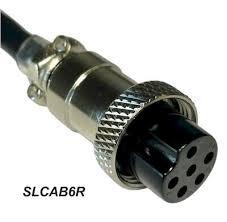 Tigertronics SLCAB6R Radio Cable | 6-Pin Round Mic Connector to ...