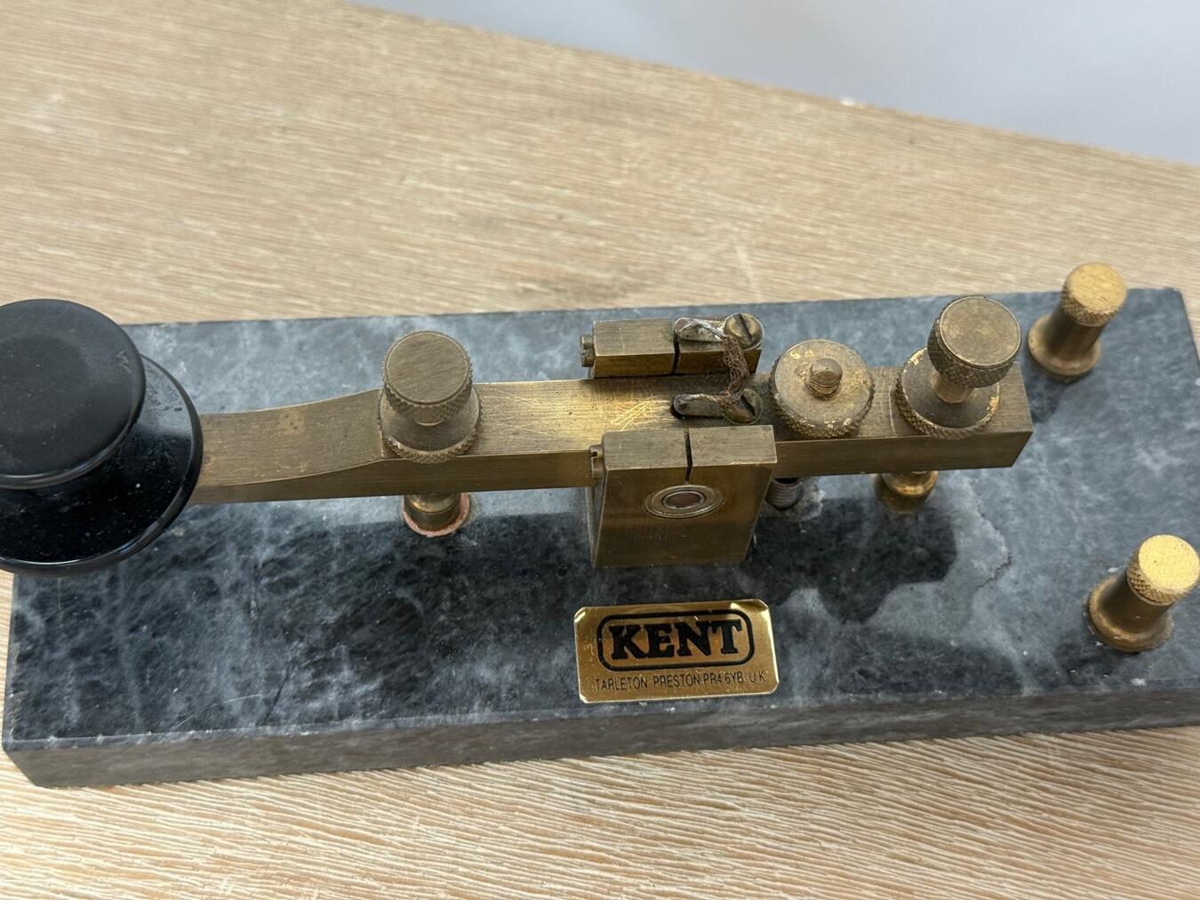 Second Hand Kent Straight Key Nickel Plated on Marble Base | Radioworld