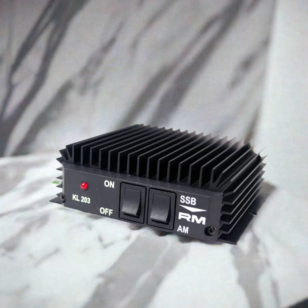RM KL-203 amplifier, 28-29.7 MHz power, output power is capped at 100 W.