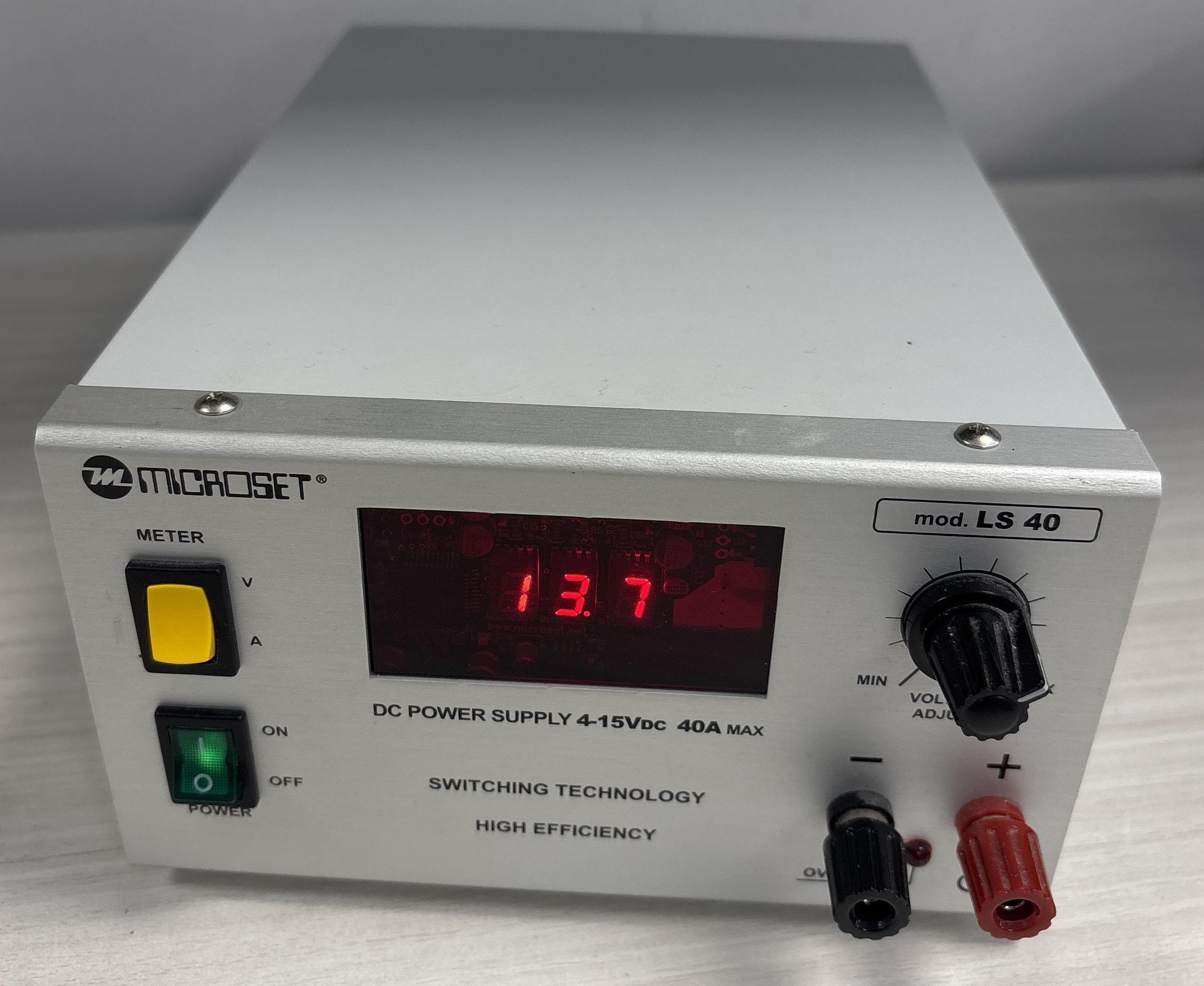 Second Hand Microset LS-40 Adjustable Power Supply 40A - Radioworld UK