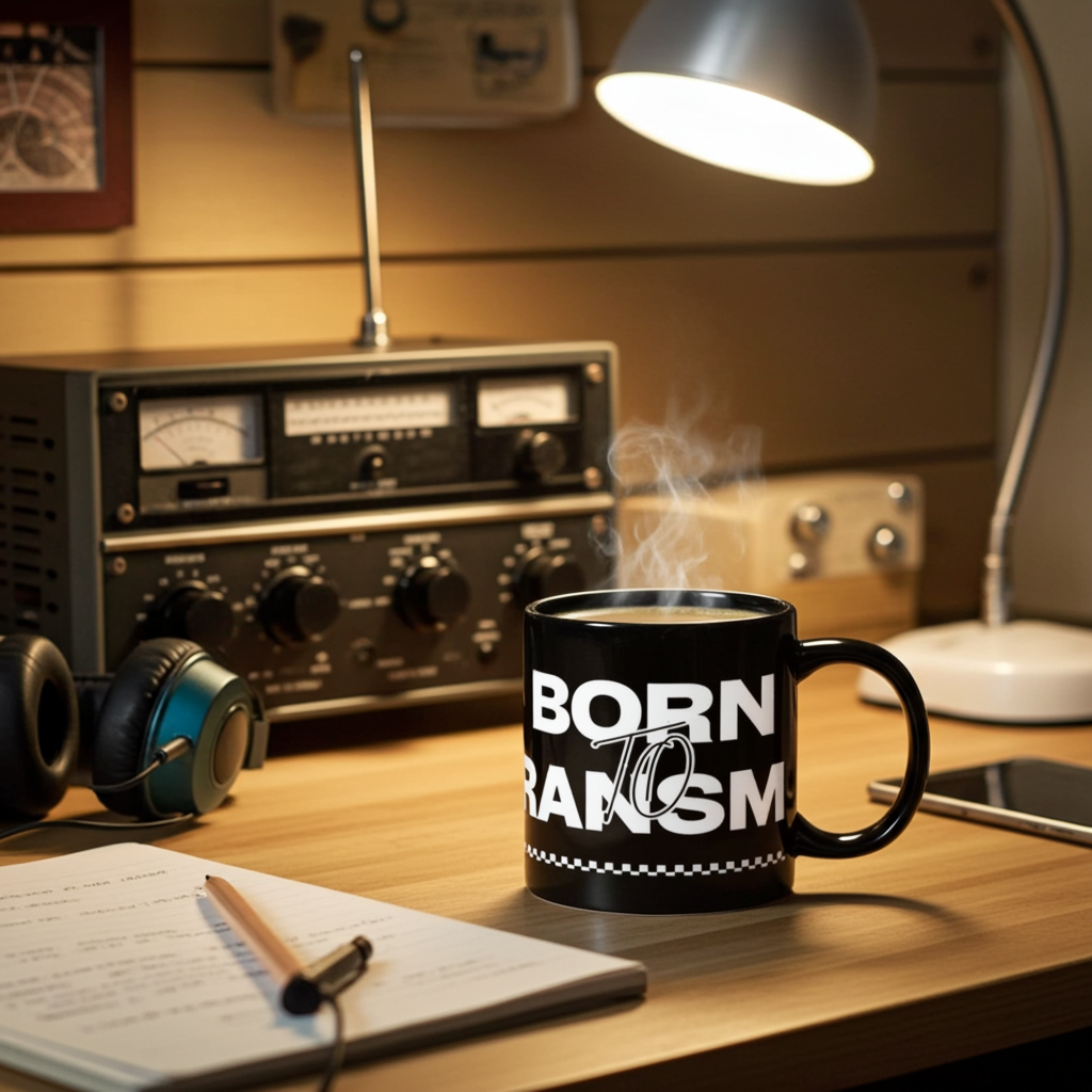 Born to Transmit Ceramic Mug – Ham Radio Gift | Radioworld UK