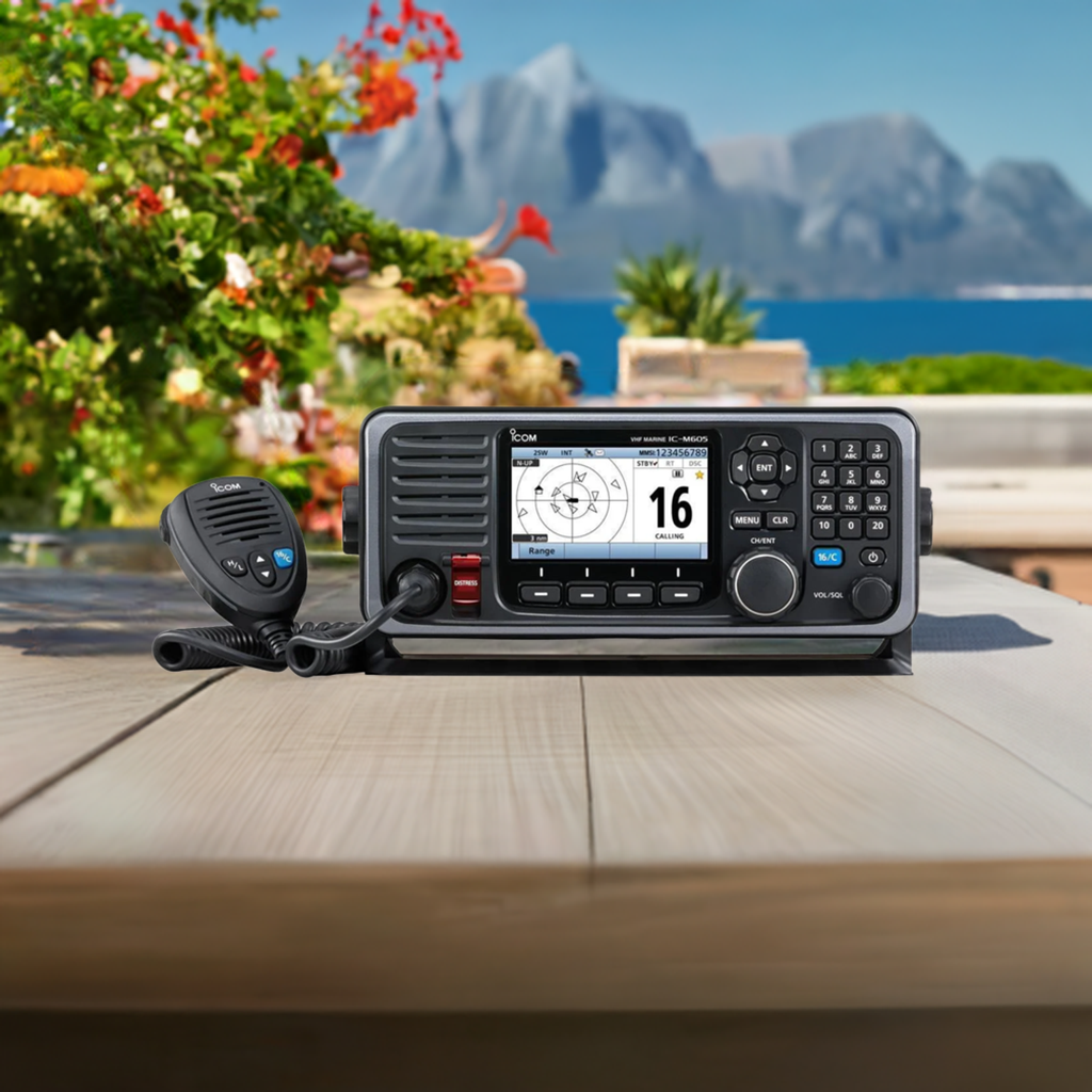 Icom IC-M605EURO is a multi-station VHF/DSC radio equipped with an AIS ...
