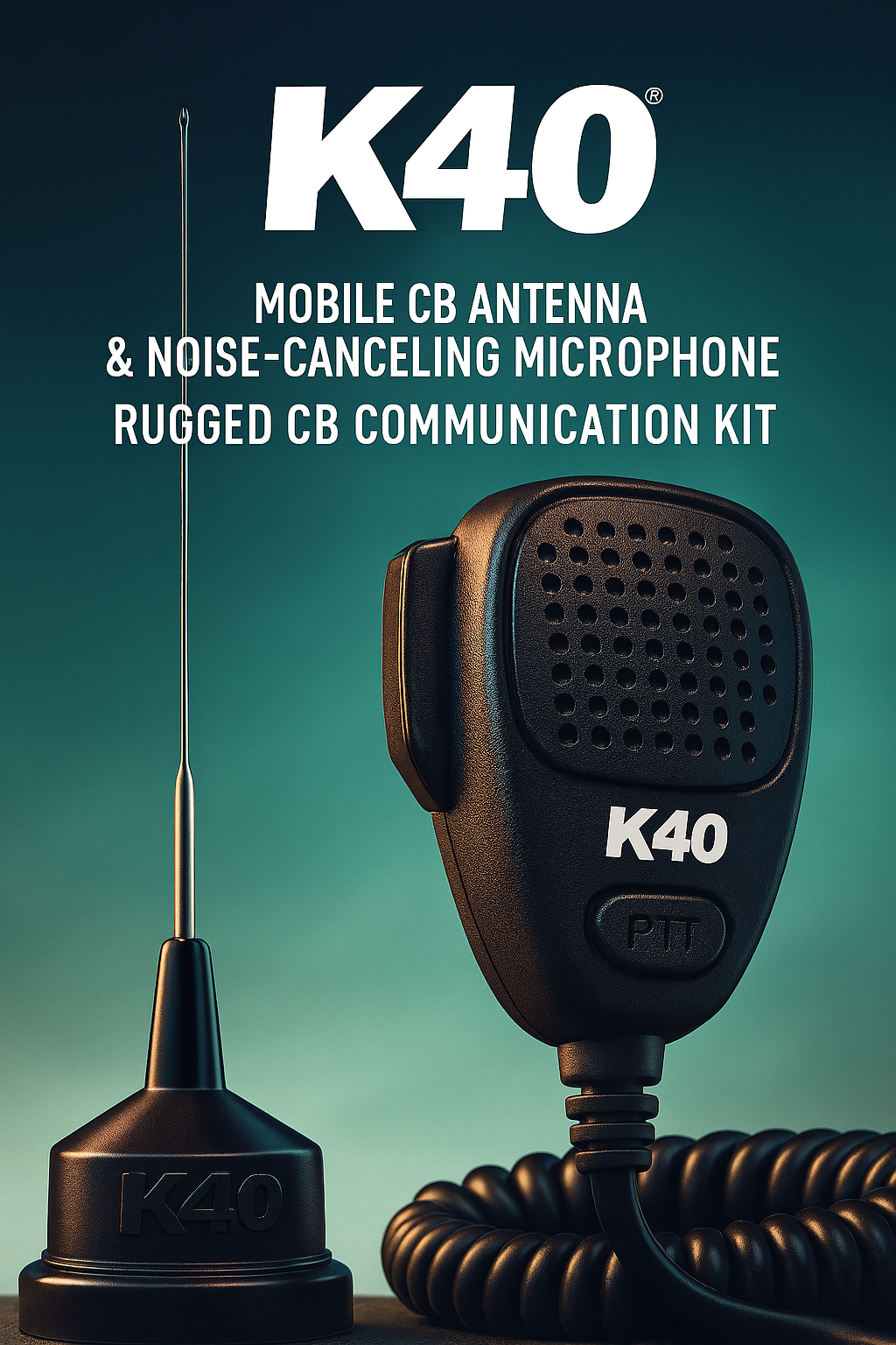 K40 Mobile CB Antenna & Mic – Rugged Communication Kit - Radioworld UK