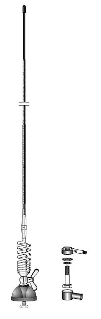 GAMMA 1R NV 300w 126cm fibreglass whip CB antenna - radioworld
