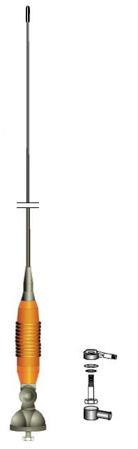 OVERLAND AUSTRALIA 27 200w 150cm steel CB whip - radioworld