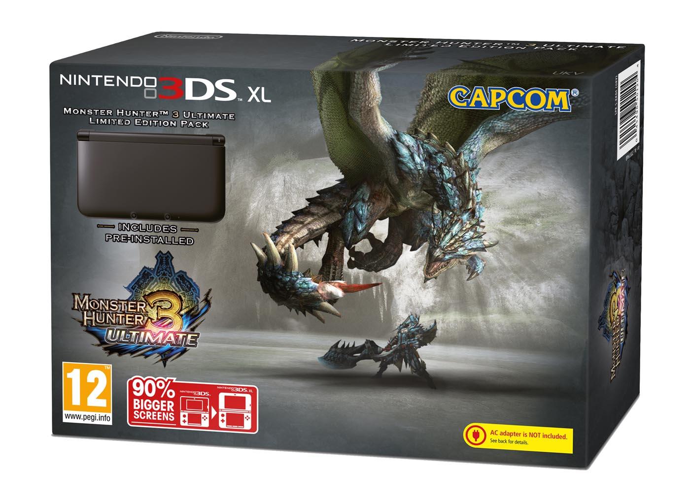 Monster Hunter 3 Ultimate 3DS XL Black Limited Edition Pack - ra