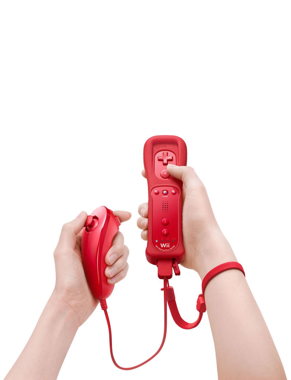 Wii red Remote Plus controller & Nunchuk accessory. - radioworld