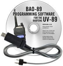 BAO-89 Programming Software and USB-K4Y cable for the Baofeng U
