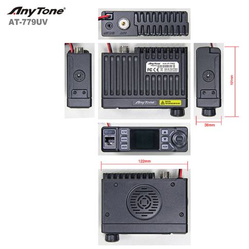 Anytone AT-779UV Dual-band Mobile radio is a rugged 25-watt radio ...