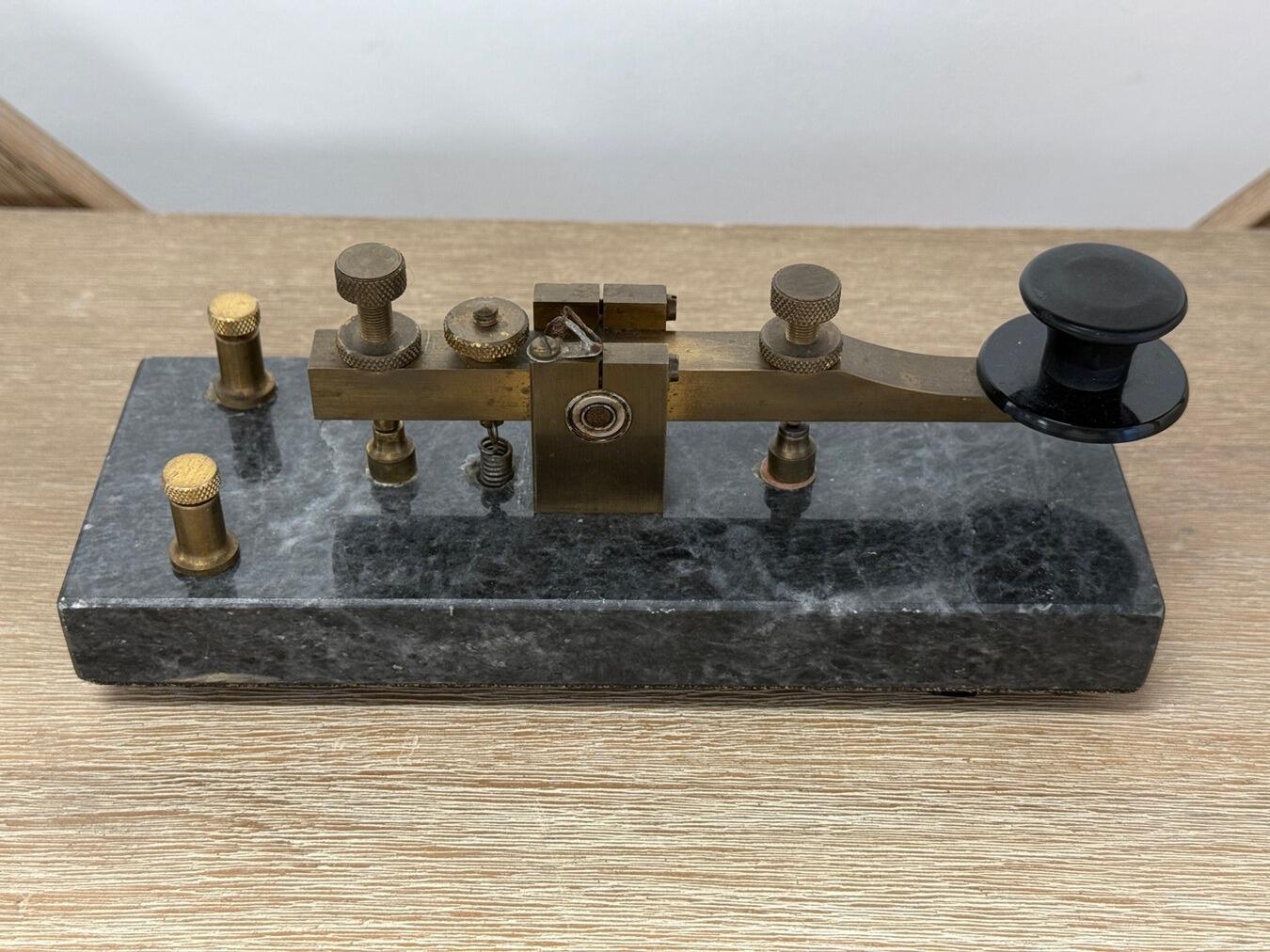 Second Hand Kent Straight Key Nickel Plated on Marble Base | Radioworld