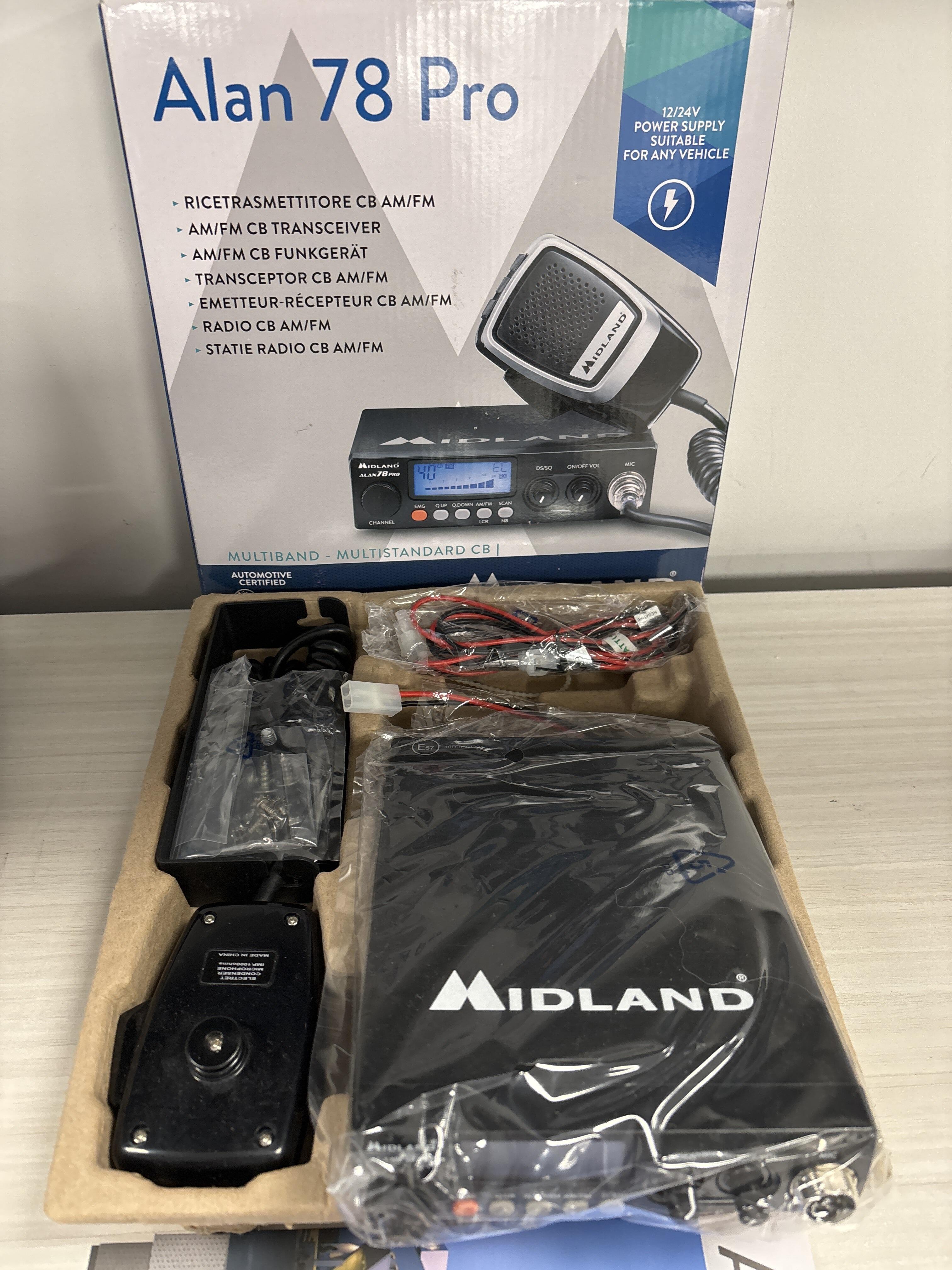 Second Hand Midland alan 78 pro cb radio for europe and the uk. 12v/24v - Radioworld UK