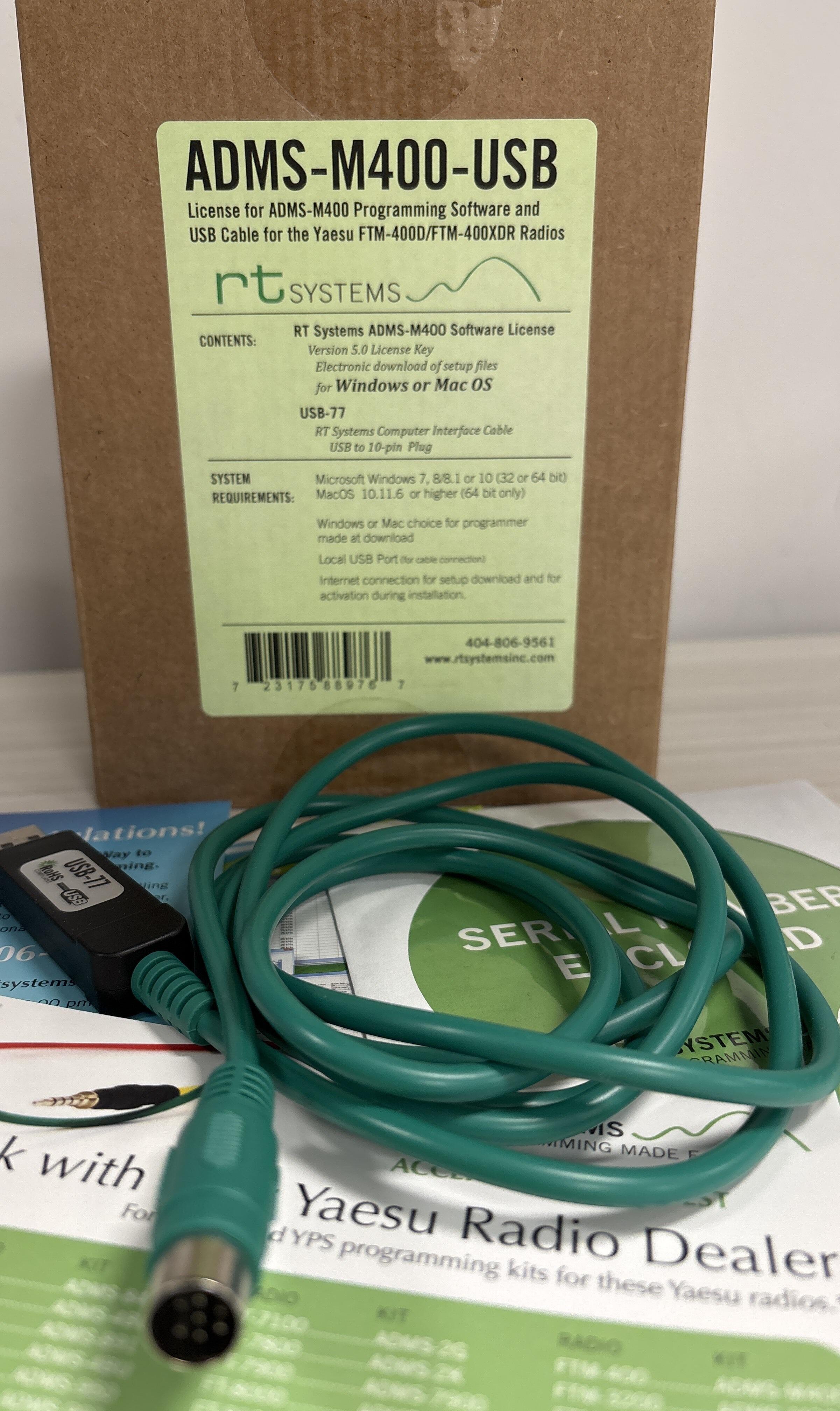 Second Hand Adms-m400 programming software and usb-77 cable - Yaesu FTM-400 radio - Radioworld UK