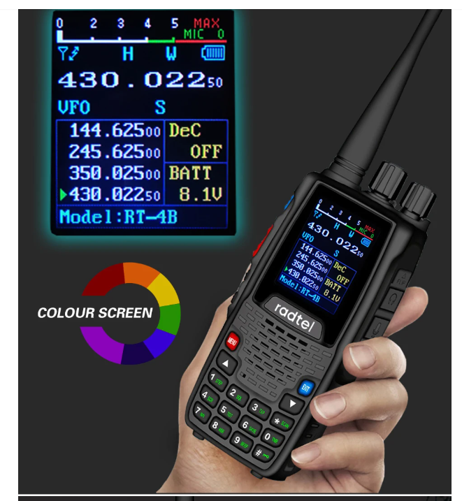 Second Hand Radtel RT-4B Quad Band Handheld - Radioworld UK