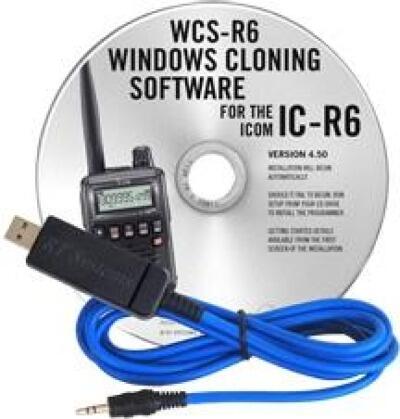 WCS-R6 programming software and USB-29A cable for the Icom IC-R6 ...