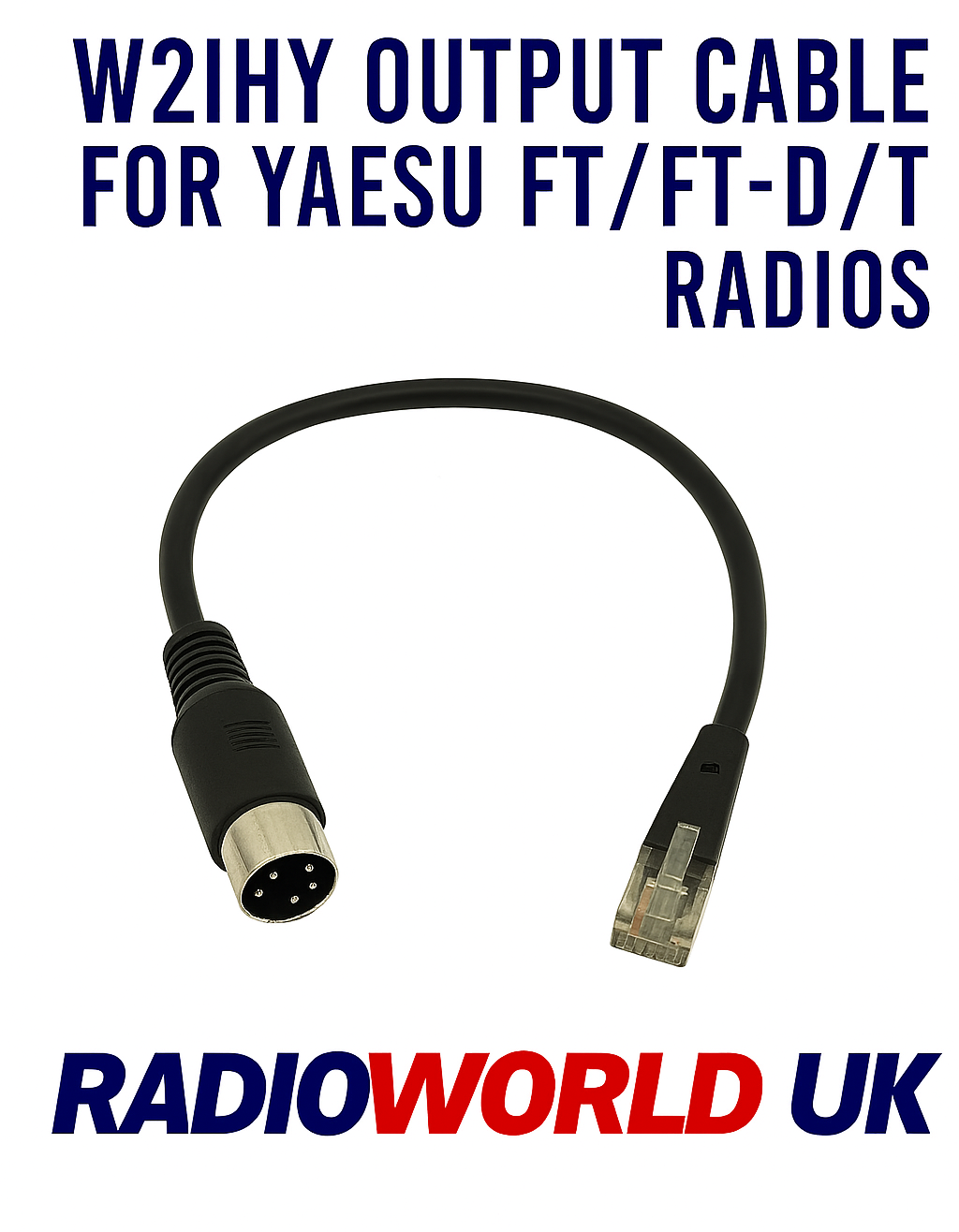 W2IHY Output Cable for Yaesu FT Series – DIN to 6-Pin Modular ...