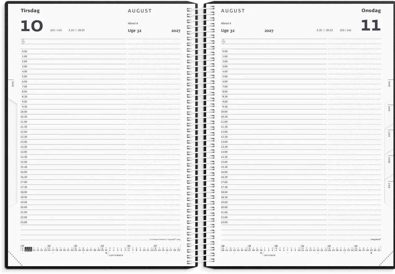 2027 Kalender Myaland | MERservice.dk