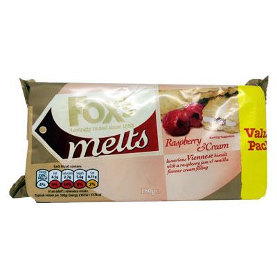 Fox's Viennese Melts Raspberry & Cream | Lewis Food Wholesalers