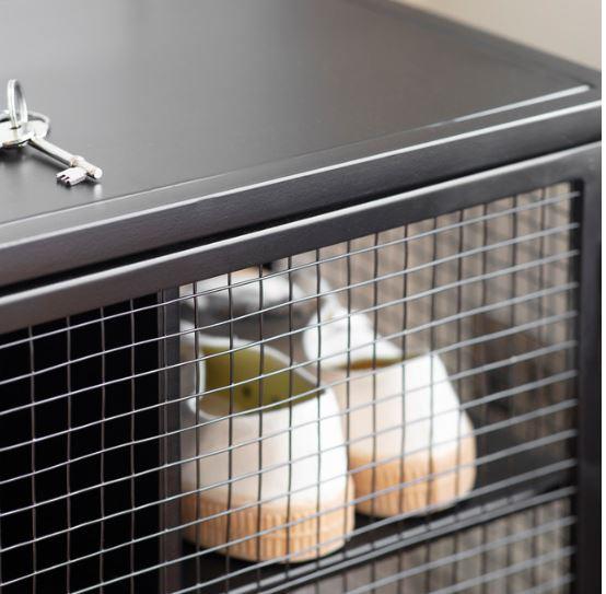 Black powder Coated Steel Indoor Metal Shoe Locker in 3 Sizes