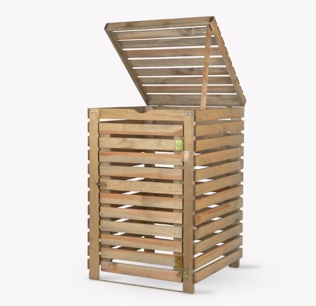 Spruce Wood Single Wheelie Bin Storage Cover