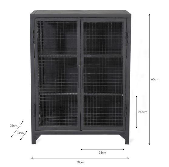 Black powder Coated Steel Indoor Metal Shoe Locker in 3 Sizes