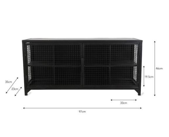 Black powder Coated Steel Indoor Metal Shoe Locker in 3 Sizes