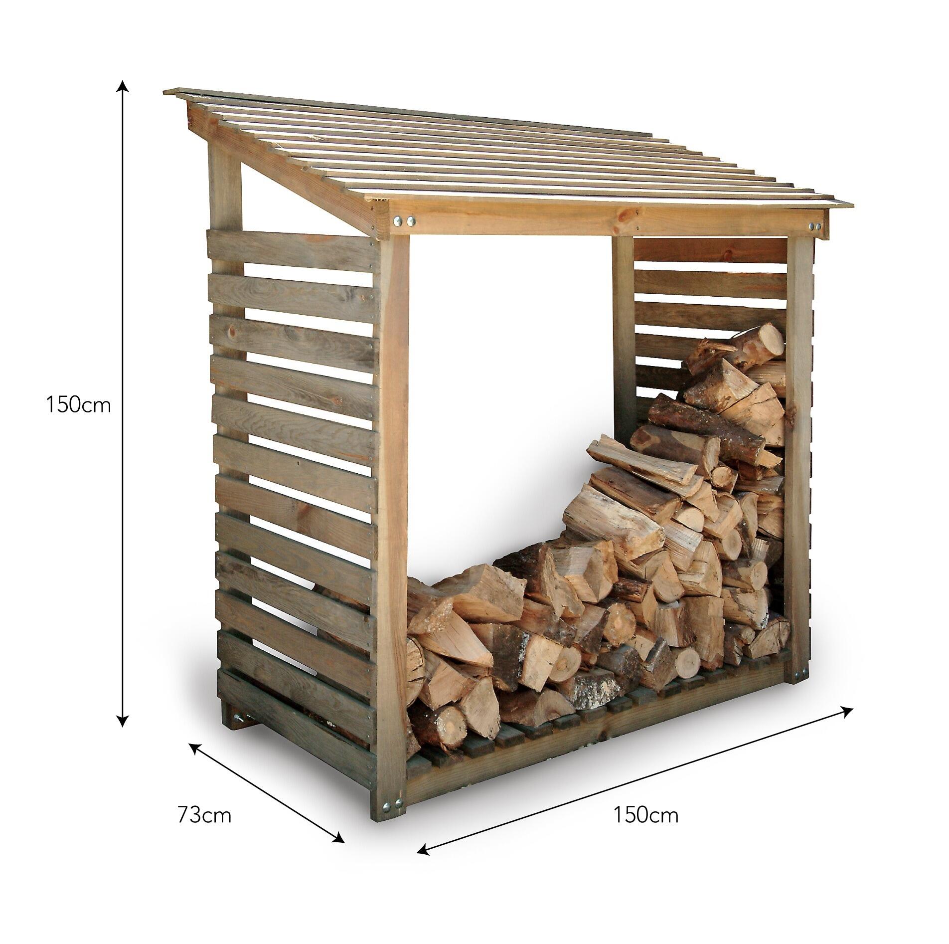 Large Spruce Wood Outdoor Log Store