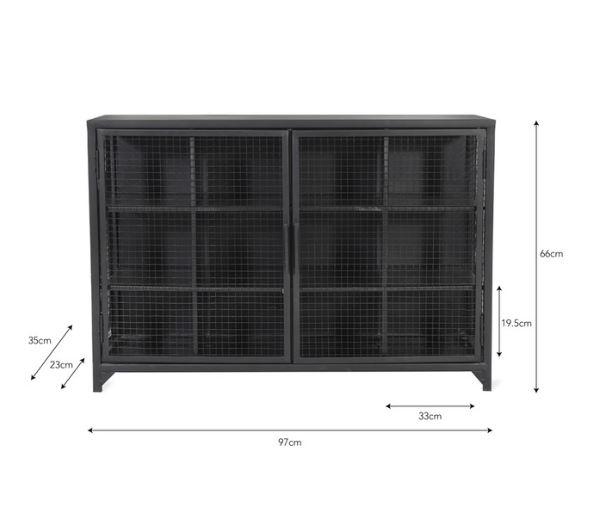 Black powder Coated Steel Indoor Metal Shoe Locker in 3 Sizes