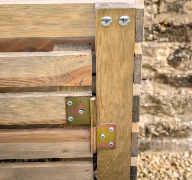 Spruce Wood Single Wheelie Bin Storage Cover
