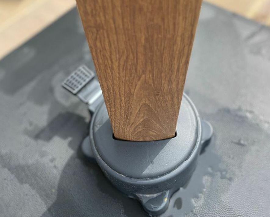 Contemporary 3 m Square Cantilever Garden Parasol with Light Grey ...