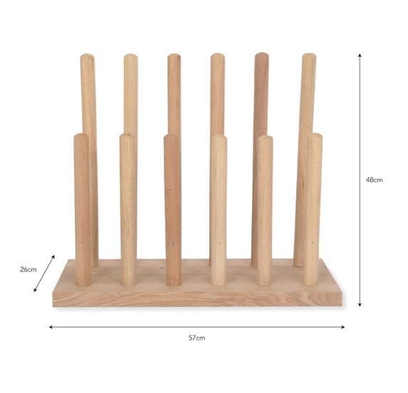Oak Welly Boot Rack or Boot Stand in 2 Family Sizes, Priced from ...