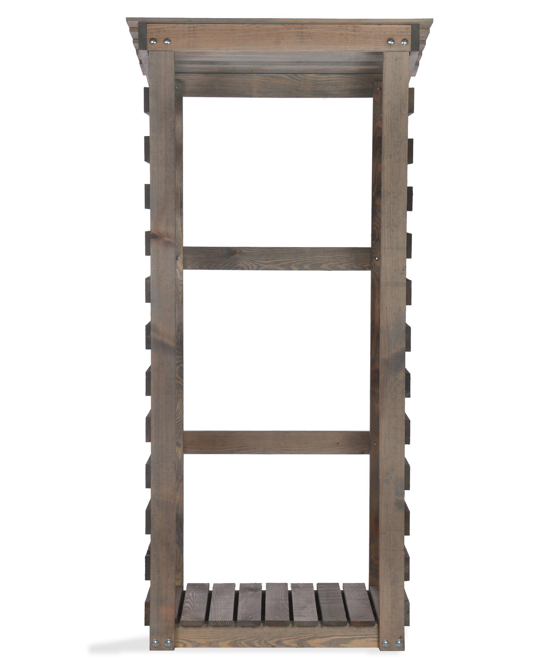 Tall Spruce Wood Outdoor Log Store