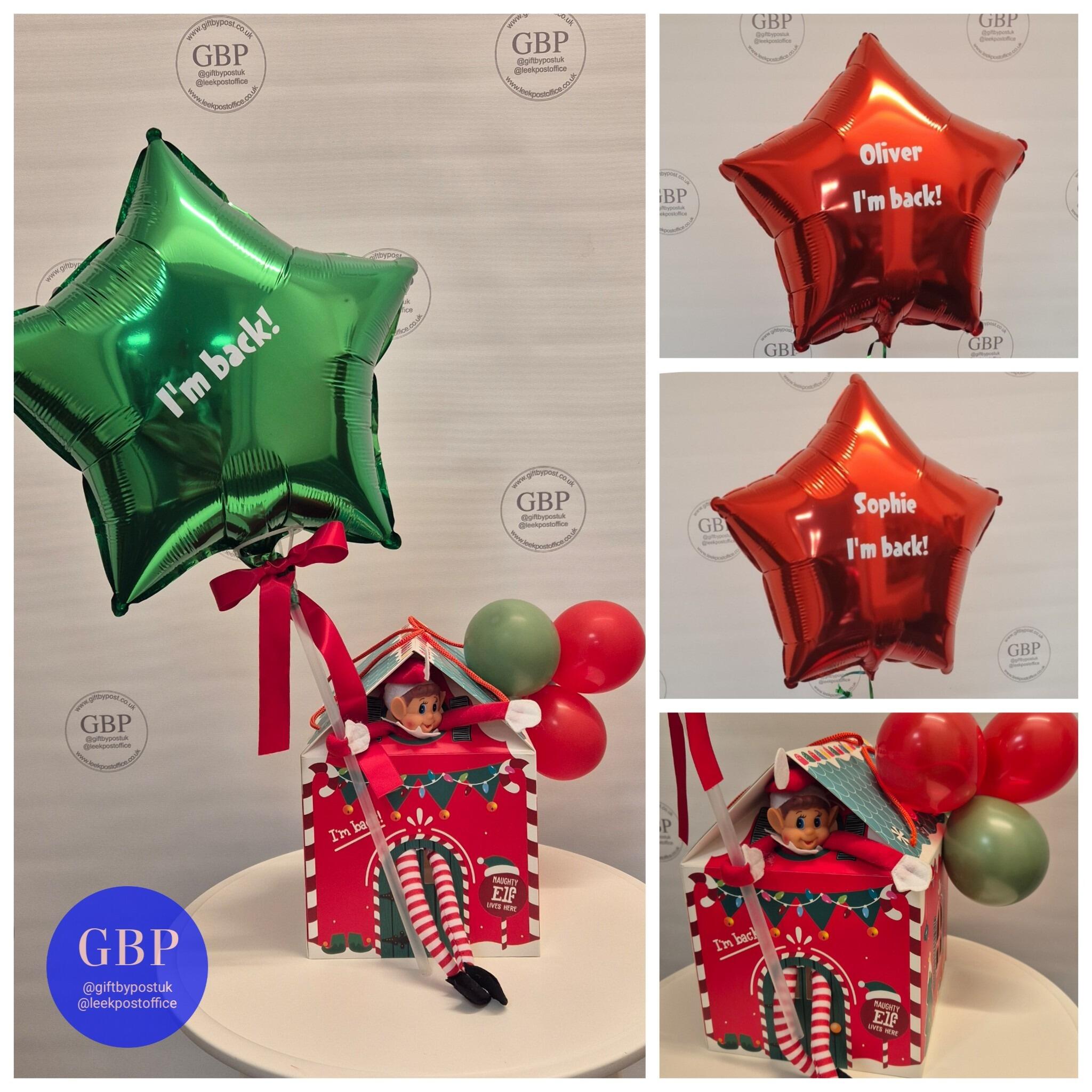 Elf Balloon 3 - Personalised Foil & Box