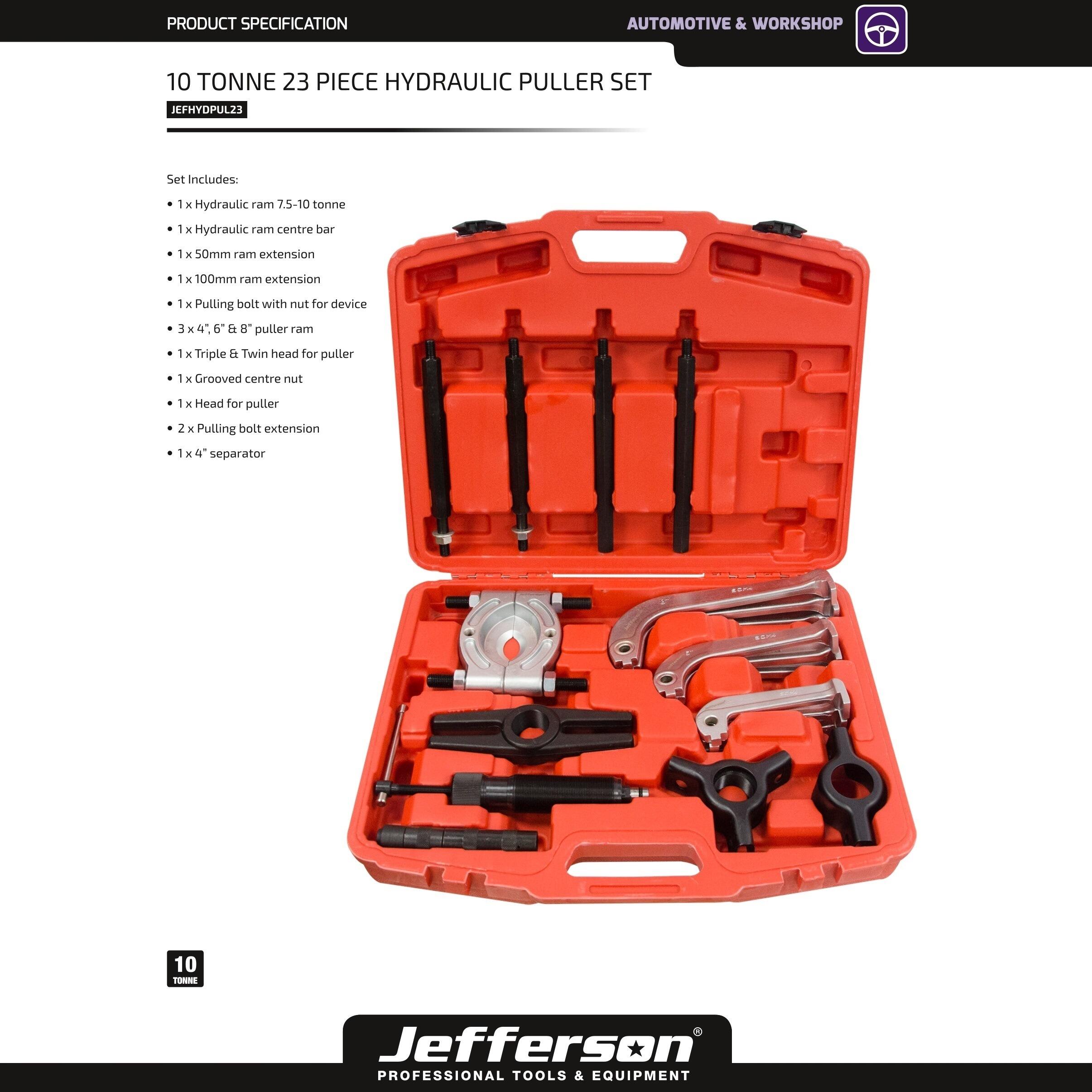 Jefferson Tools Hydraulic Puller Set JEFHYDPUL23